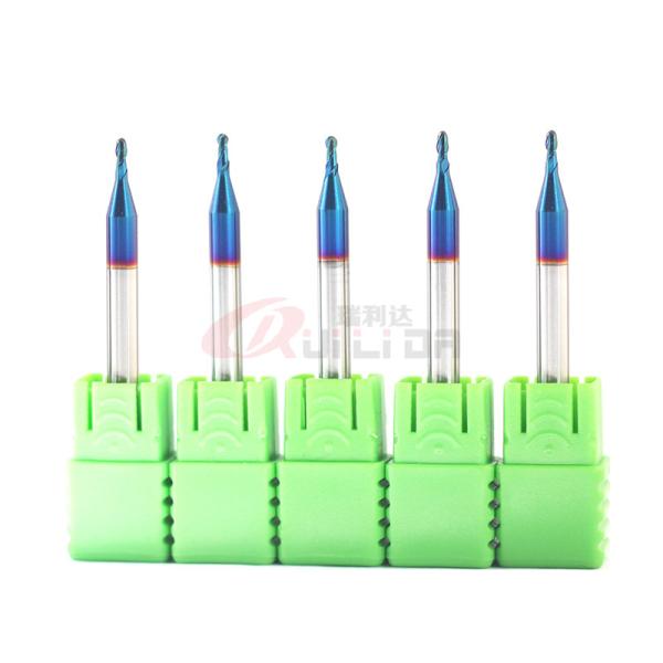Quality HRC65 High Hardness 1.5mm 2 Flutes 30 Degree End Mill Carbide Ball Nose Endmill for sale