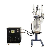 Quality Automatic Lifting Lab Glass Reactor 10L Chemical Stirring Vacuum for sale