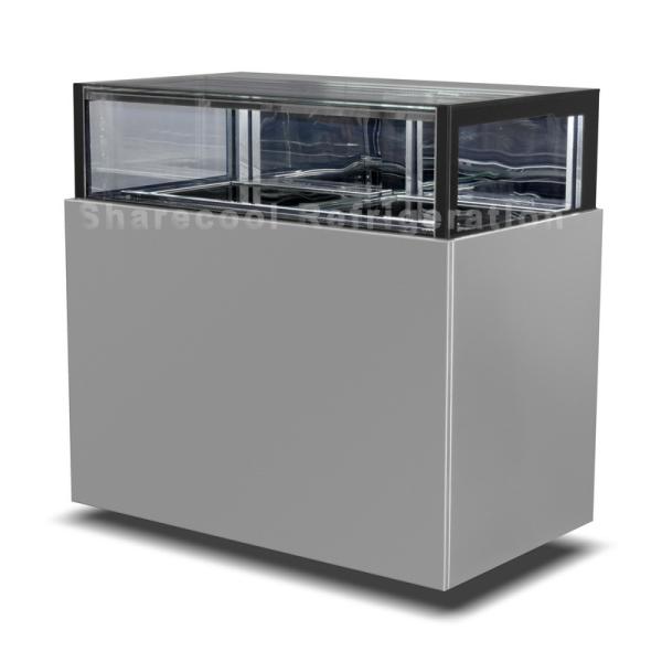 Quality Stainless Steel 1.2m Chocolate Display Refrigerator With Storage Layer for sale