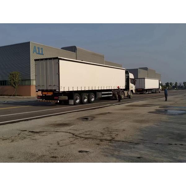 Quality 3 Axle Side Curtain Semi Trailer With Tread 1840mm And Wabco Relay Valve for sale
