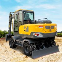 Quality Multi-function Wheel Excavator Construction Machine Wheel Drive Bucket Large Digger for sale