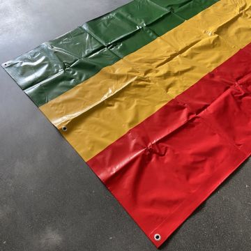 Quality 100 % Polyester Mildew Resistant Vinyl Tarp Sheet With Flame Retardant And Tear for sale