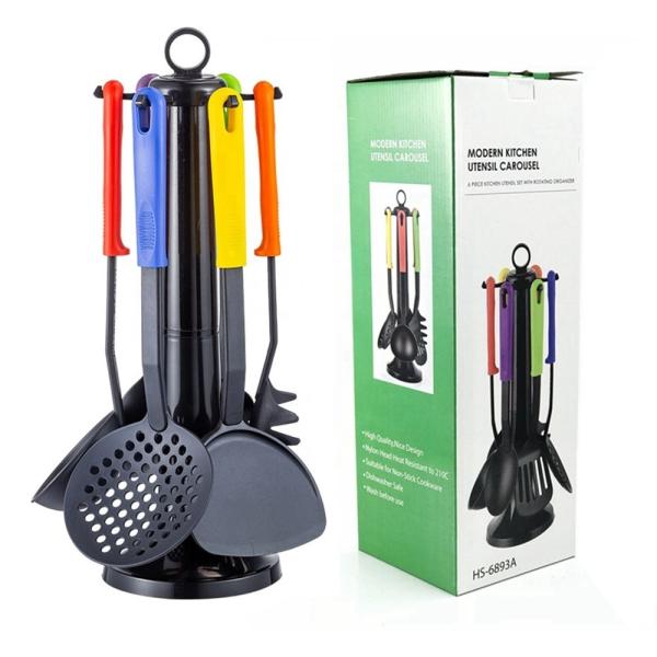 Quality Sustainable Nylon Cooking Utensils Set for Nonstick Home Kitchen Cookware in Any for sale