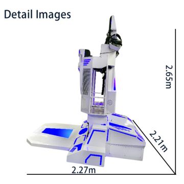 Quality Single Rocket Gaming Virtual Reality Arcade Machine 9D 400Kg With 10 Movies for sale