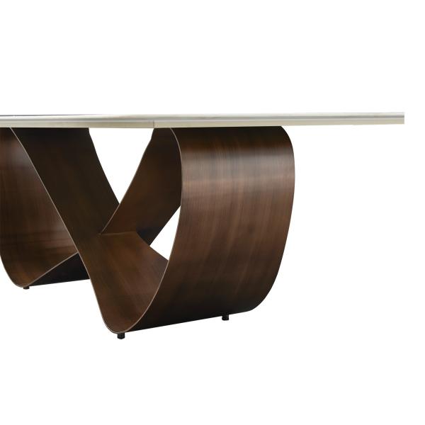 Quality Customized New Modern Square Simple Metal Legs Marble Dining Table Set With 8 for sale