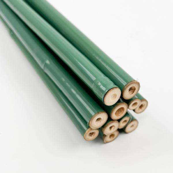 Quality 40cm 60cm 90cm 120cm Length Green Bamboo Poles Painting Green for sale