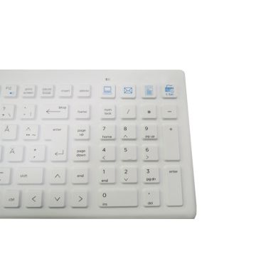 Quality Ergonomics Silicone Wireless Medical Keyboard 106 Keys With Back Pad for sale