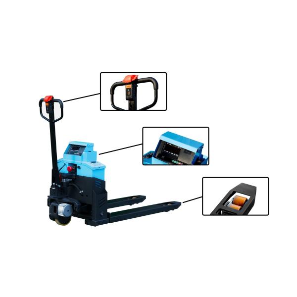 Quality 24V Lithium Battery Electric Pallet Jack With Weighing Scale For Warehouse for sale