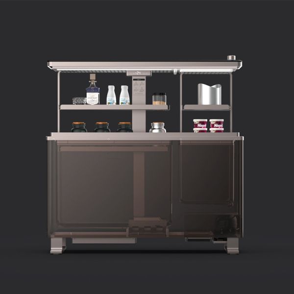 Quality Compressor Embedded Lift Up Ice Table for Aluminum Alloy Multifunctional Coffee Table for sale