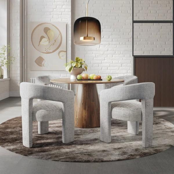 Quality Modern 6 Person Round Dining Room Sets With Wooden Chairs for sale