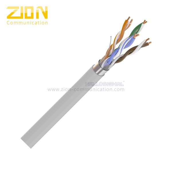 Quality CAT5E FTP Network Cable Shielded 24AWG Solid Copper PVC Jacket for Wired Networks for sale