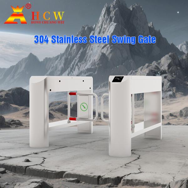 Quality HCW Low Noise Stainless Steel Turnstiles Swing Gate IP68 With Shock Absorber for sale