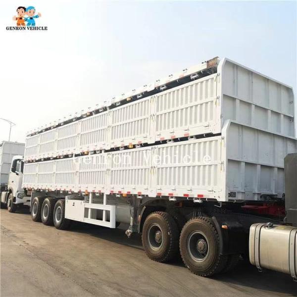 Quality 12.6M Mechanical Suspension Cargo Drop Side Semi Trailer for sale