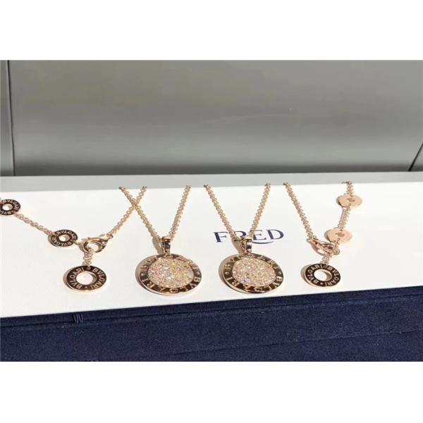 Quality Luxury 18K Gold Diamond Necklace , Personalized High End Fashion Jewelry for sale