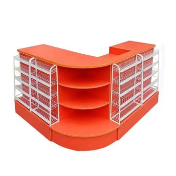 Quality Retail Supermarket Checkout Counter Cashier Register Table Customoized for sale