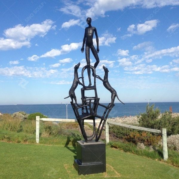 Quality Cast Bronze Art Sculpture Patina Finish Outdoor Solid Bronze Statues for sale