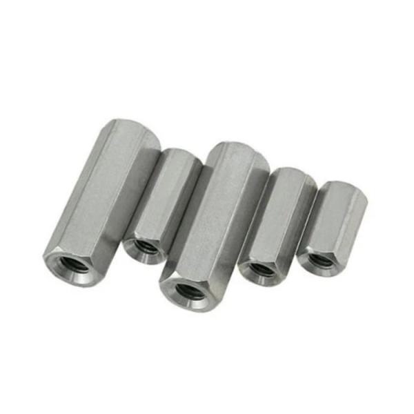 Quality Stainless Steel 304 316 Long Connector Thread Nut DIN6334 Hex Coupling Nut for sale