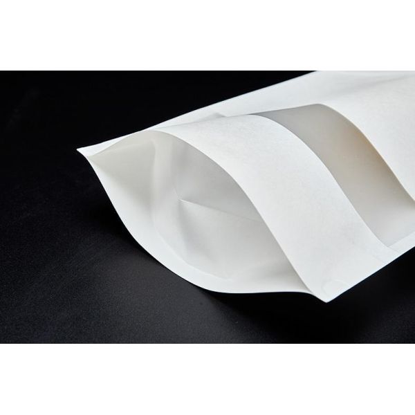 Quality Customizable White Matte Stand-up Pouches With Window For Food Packaging for sale