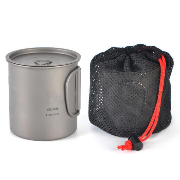 Quality Purity 99.95% Titanium Drinking Cup Picnic Portable Outdoor Tableware for sale