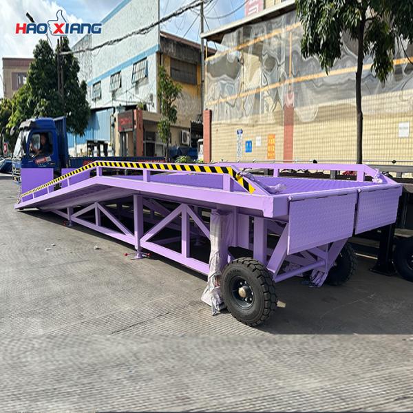 Quality Purple Portable Truck Dock Ramps 20000kg Temporary Loading Dock for sale
