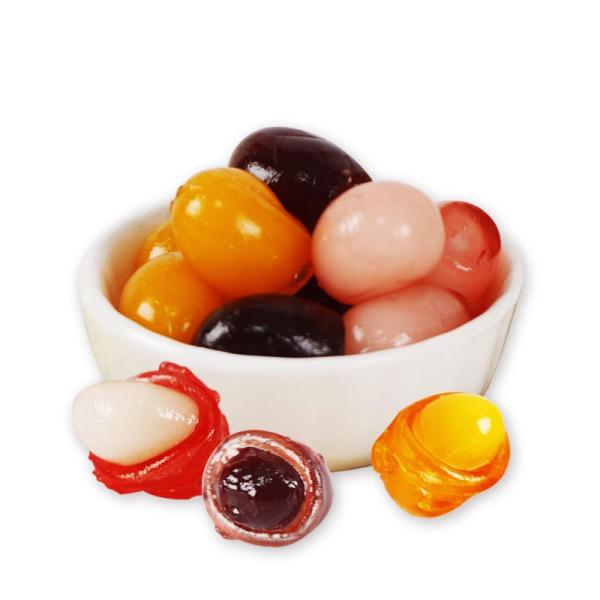Quality Mango Flavor Peeled Gummy Fruit Soft Candy Multiple Fruit Shapes for sale