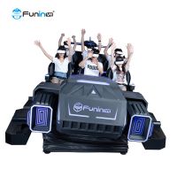 Quality 9D VR 6 seats  cinema simulator machine  Rated load 600KG VR Motion Platform Darkness Spaceship Simulator for sale