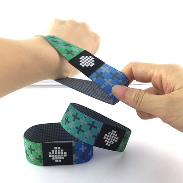 Quality Elastic Fabric RFID NFC Bracelet , Stretch Woven RFID Wristband Reusable 213 for sale
