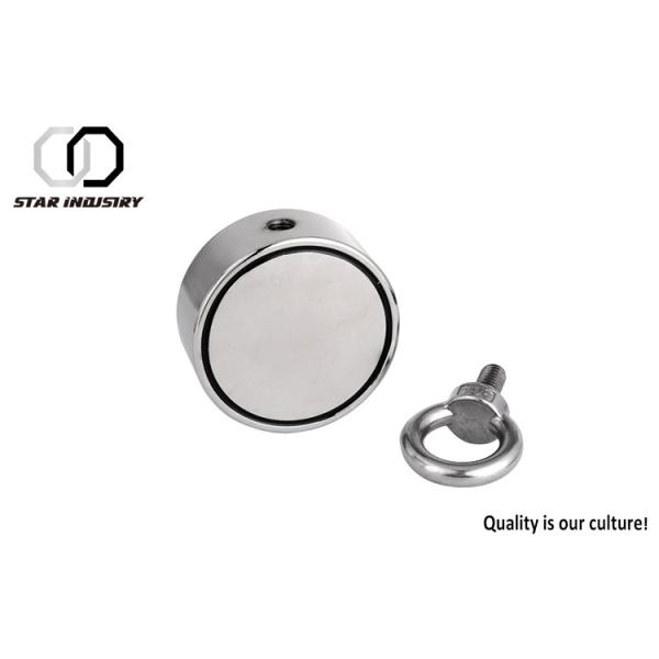 Quality Round Neodymium Fishing Magnets , Super strong fish Magnet Assembly with 500lb for sale