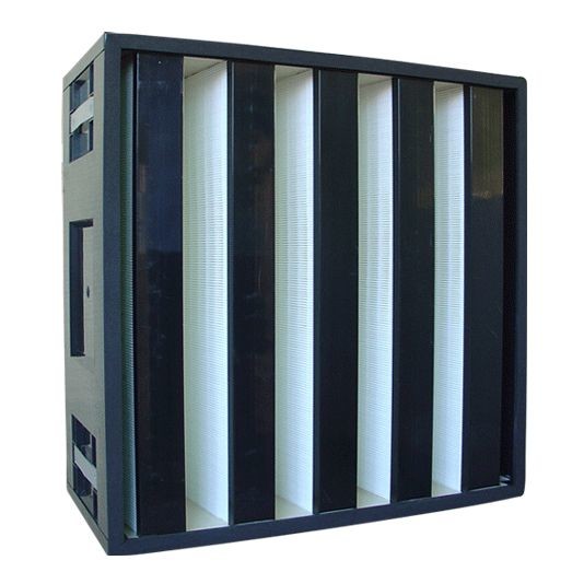 Quality H14 SUS Frame V Cell Terminal HEPA Filter For HVAC System for sale