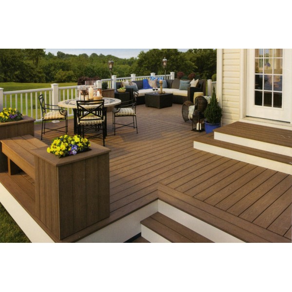 Quality UV Resistant Capped Composite Decking 138 X 23 Outdoor Deck Boards Plastic for sale