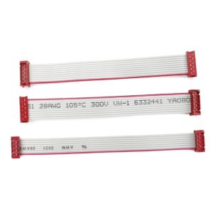 Quality 8 Pin 10 Pin Male Flat Cable Assembly IDC Ribbon Cable Red Micro Match Connector for sale