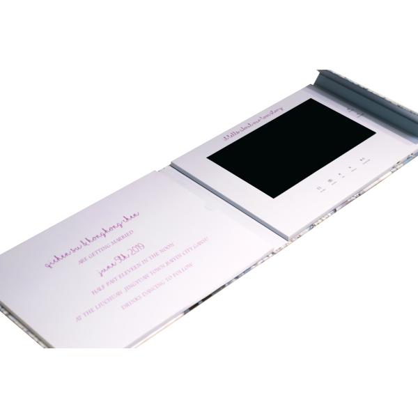 Quality Paper Craft LCD Screen Invitation Card , 10.1 Inch 128MB Video In Print Brochure for sale