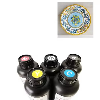 Quality CMYKW V UV Light Curing Method LED Ink Compatible with DX5 DX7 XP600 TX800 Print heads for sale