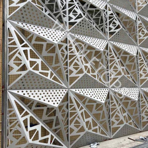 Quality 3.5mm 3.0mm 3d Facade Panels Hotel Decoration Metal Facade Cladding for sale