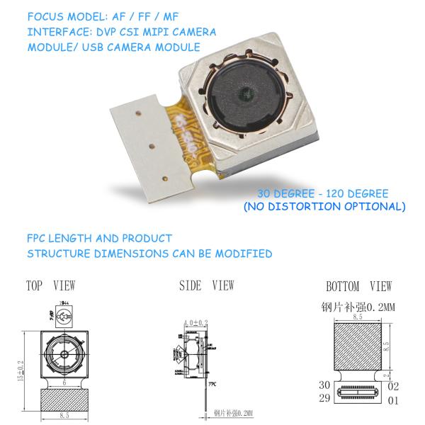 Quality 5MP 30FPS 0V5640 AF HD Smartphone Camera Module Face Recognition MIPI CSI DVP for sale