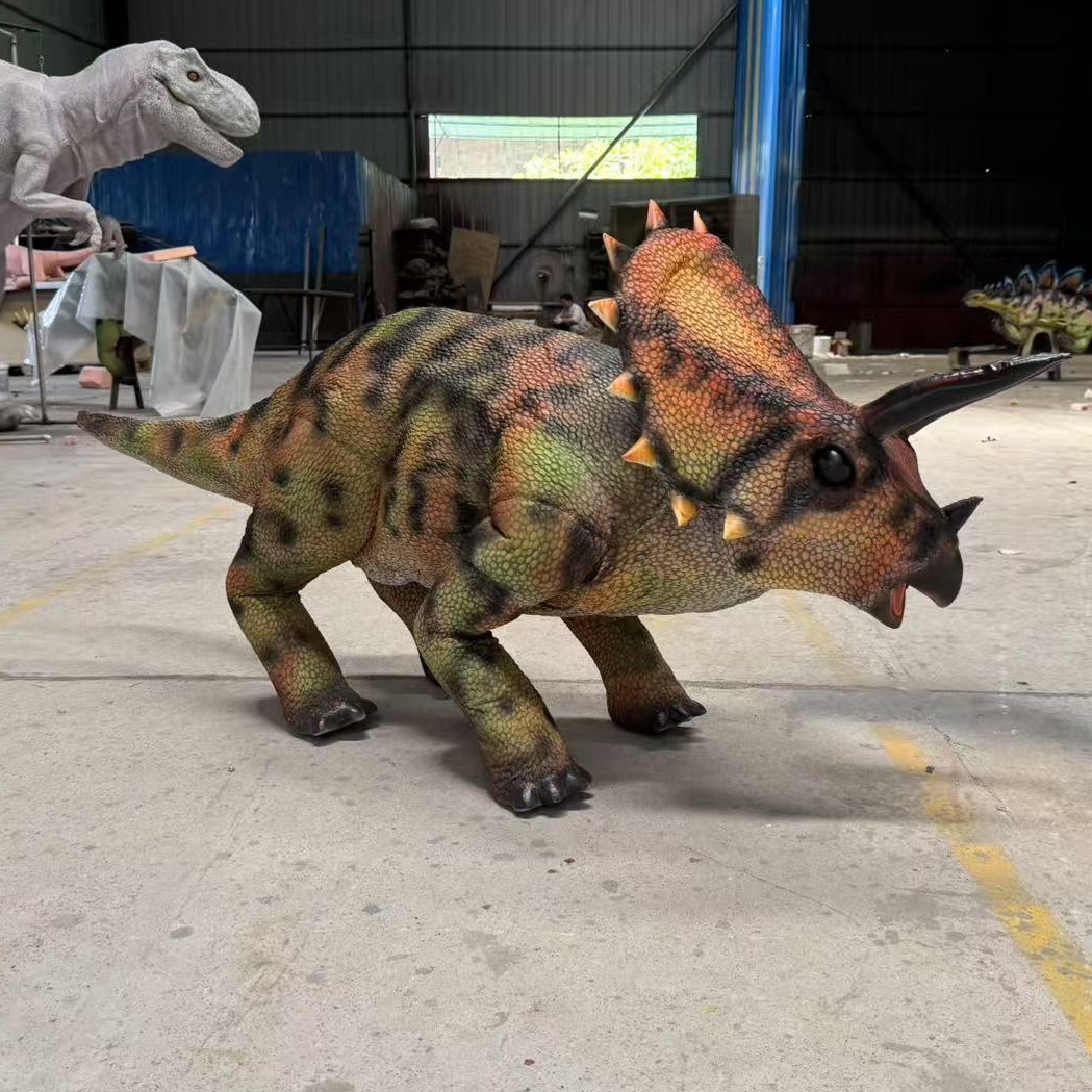 Quality New Realistic Animatronic Remote Control Walking Robot Dinosaur Triceratops for sale