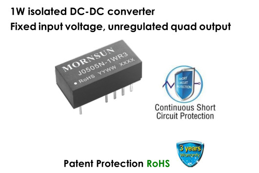 Quality 1000VDC DC DC Converter Automotive J0505N-1WR3 1W Isolated Fixed Input Voltage for sale