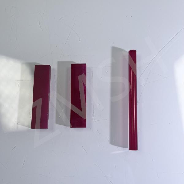 Quality Cr Al₂O₃ Ruby Rod Sapphire Laser Single Crystal Optical Rod Customized Size for sale