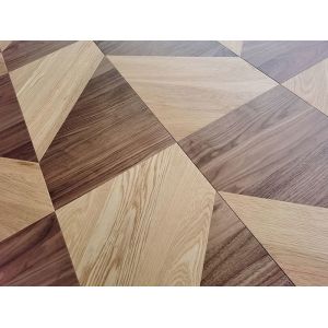 Quality Engineered Wood Parquet Flooring With UV Lacquer White Oak American Walnut for sale