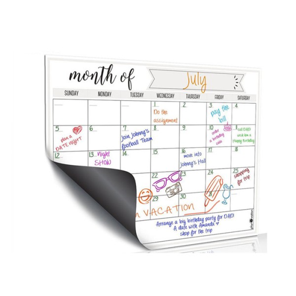 Quality Magnetic Dry Erase Board Whiteboard Sheet 16 by 11 Inches Includes 4 Markers Perfect for Planning Notes and Grocery Lists for sale