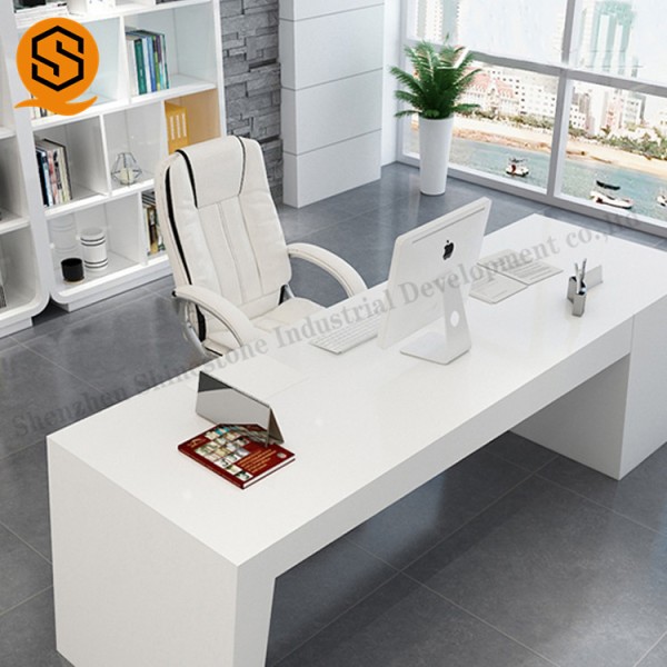 Quality Sturdy Structure Solid Surface Office Furniture 3 Drawer Office Desk for sale