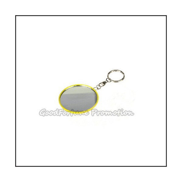Quality Promotional customed logo tin portable make up pocket mirror gift keychain for sale