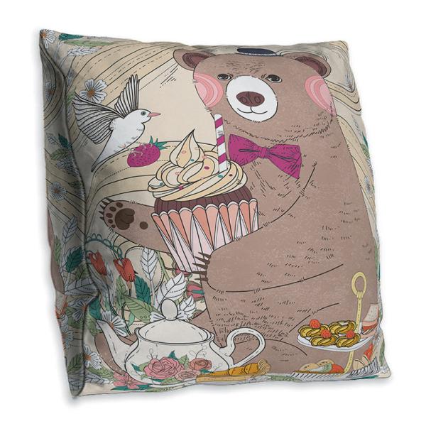 Quality Square Thin Chair Cushions , Printed No Fading Chair Seat Pads 500 - 1100G for sale