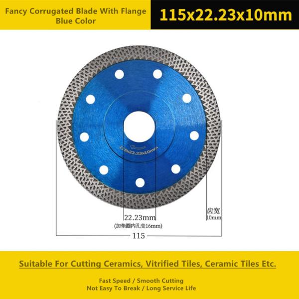 Quality Blue Diamond Cut Circular Saw Blade 105mm Fancy Corrugated for sale