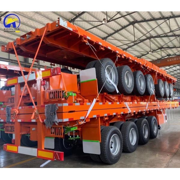 Quality Suspension Mechanical Suspension 12500*2500*1650mm Flatbed/Container Semi Trailer for sale