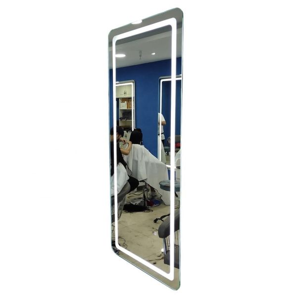 Quality Barber Shop LED Light Wall Mirror Easy Cleaning Modern Design Fog Resistant for sale