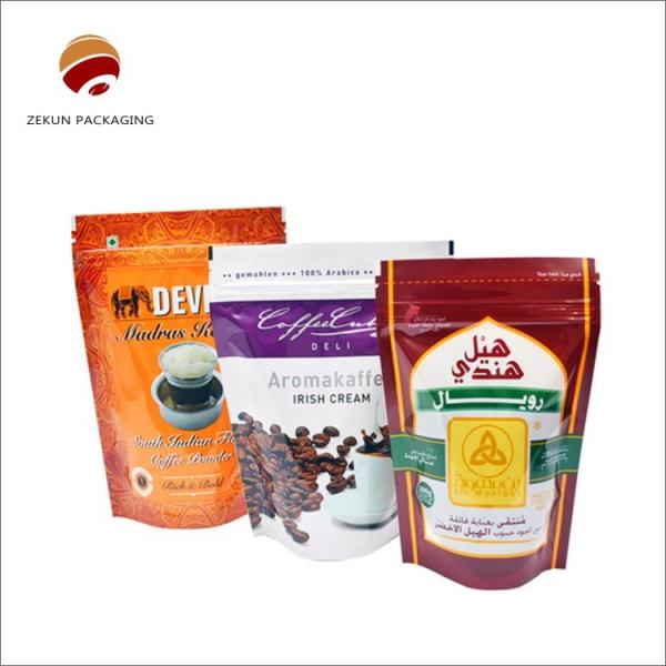 Quality OEM ODM Digital Printed Stand Up Pouches Food Packaging With Zipper for sale