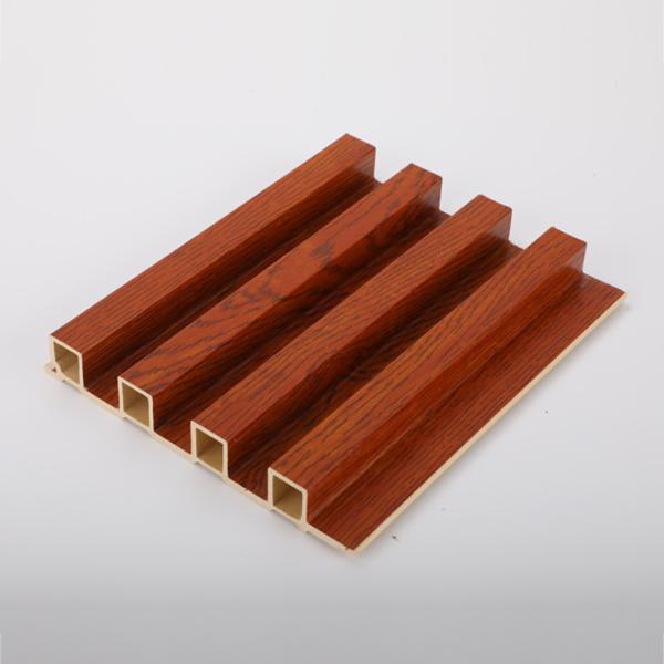 Quality Scene Display WPC Laminated Fluted Flat Wall Panel for Indoor Interior for sale