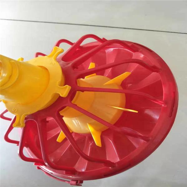 Quality Yellow Red Broiler Feed Pan Poultry Farming Equipment Custom for sale