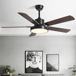 Quality Wholesale Household 52 Inch DC Motor Solid Wood 5 Blades Modern Home Decor Mute for sale